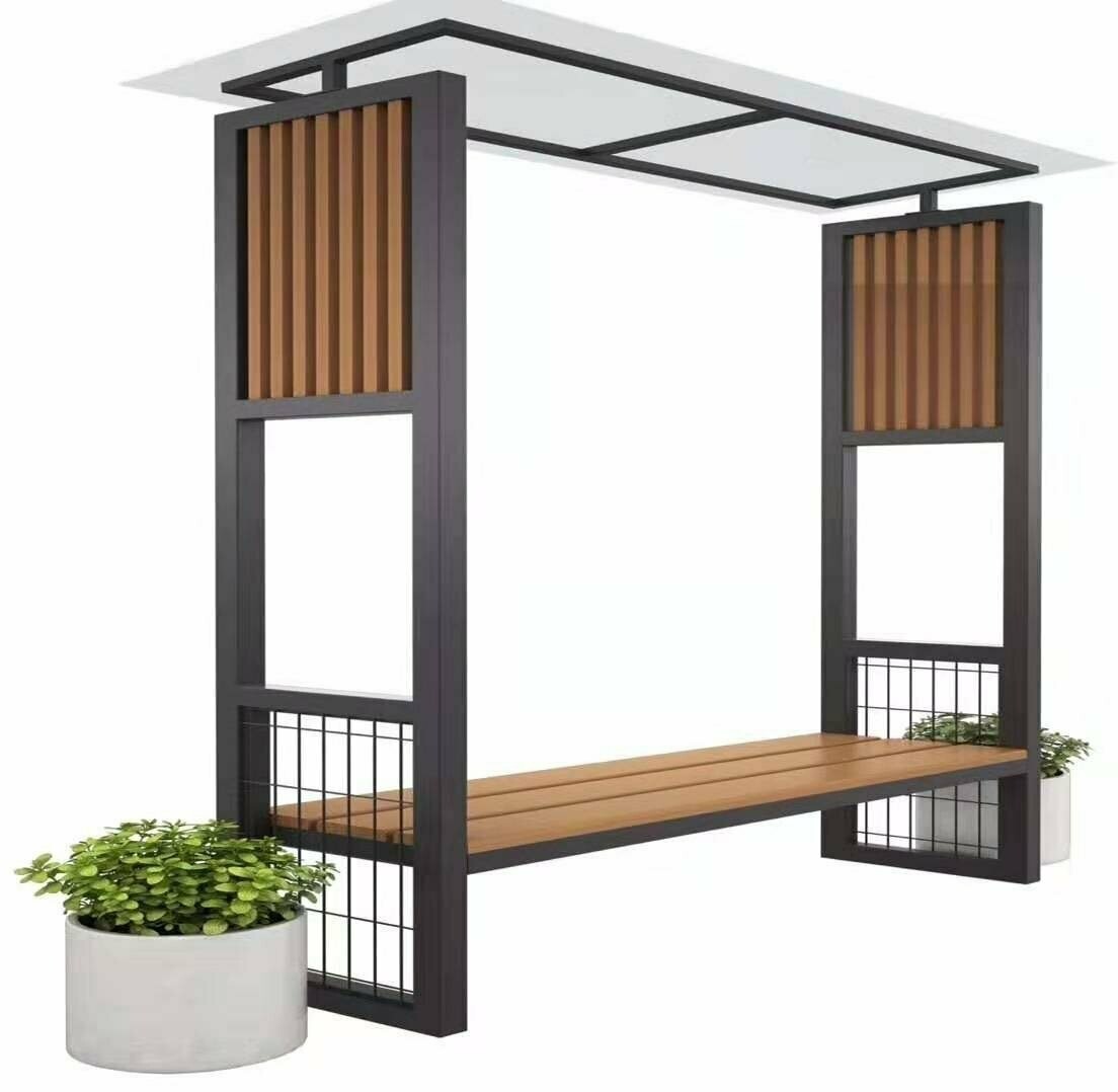 Outdoor Composite Canopy Bench – Parker Newman | Building Supplies