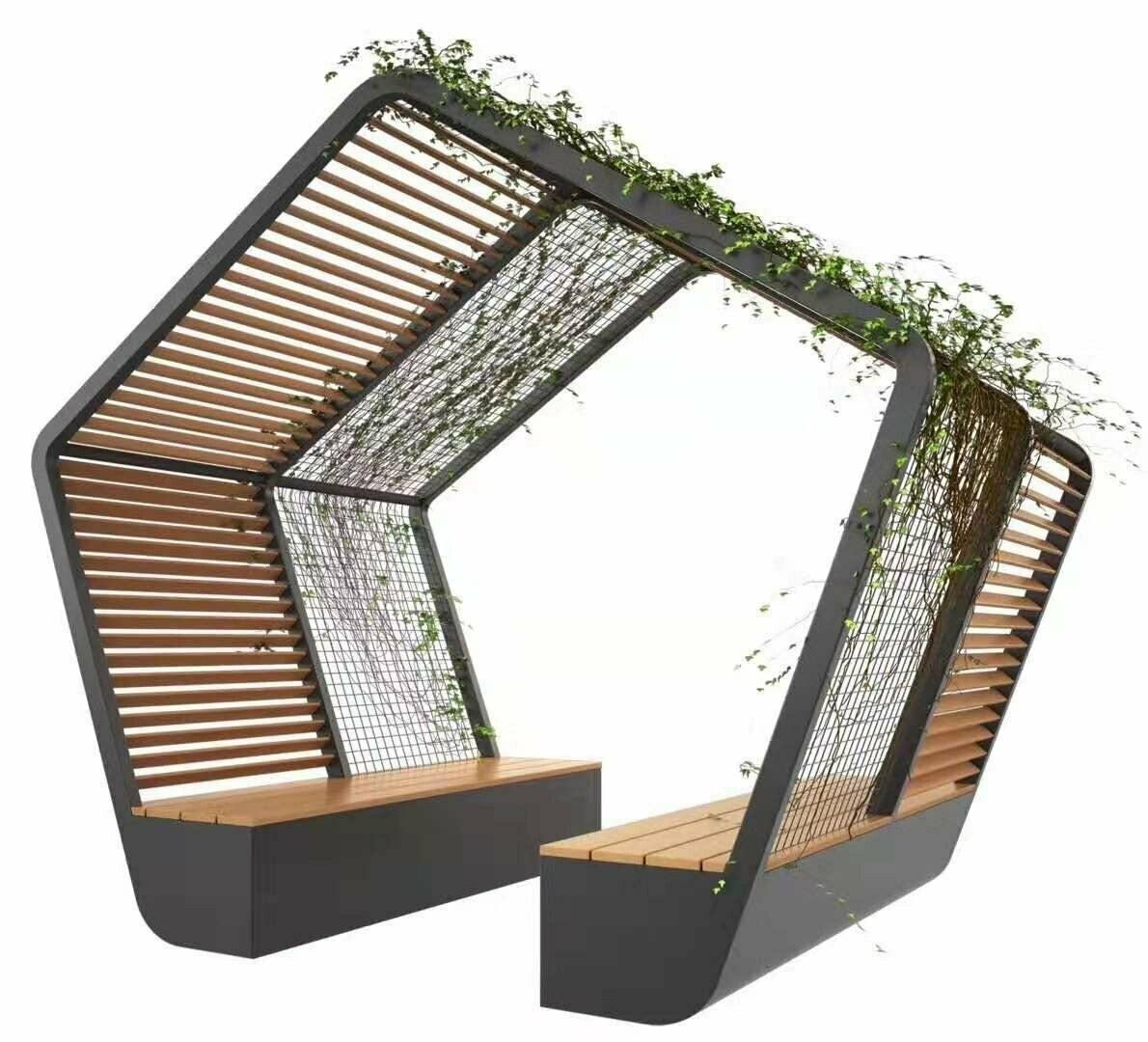 Outdoor Composite Trellis Bench – Parker Newman | Building Supplies